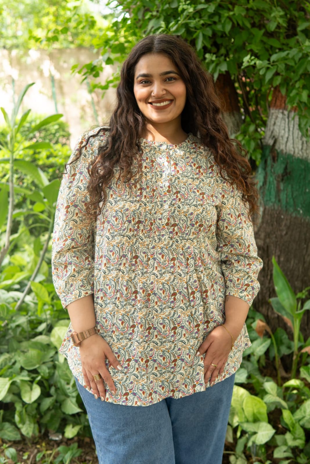 Rooted Grace Pintex Kurta Top – Firandu